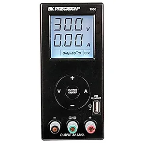 B&K Precision 1550 Switching DC Power Supply with USB Charger Output 1 to 36 V, 0 to 3 A