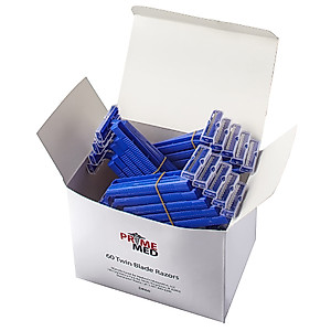 Deluxe Disposable Twin Blade Razors PrimeMed (60 Count)