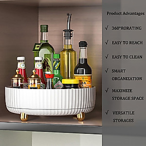 Kysren Makeup Perfume Organizer: Bathroom Vanity Countertop Rotating Storage Tray Acrylic Lazy Susan for Dresser Counter