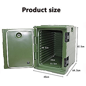 RISELY Insulated Food Pan Carrier, 90L Catering Insulated Hot Boxes with 3 Layer Isolation and 6 Pallet Design, 8-12H Heat Insulation, 360° Movement, for Canteen, Restaurant, Hotels