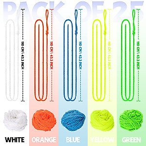 MAGICYOYO 100% Polyester Professional Yoyo Strings for Responsive and Non Responsive Yoyos - Pack of 25,Blue, Green, White,Yellow, Orange