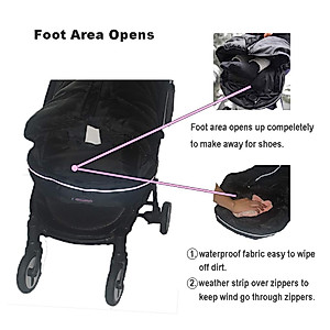Sunday Anti-kick Stroller Blanket,Toddler Stroller Universal Footmuff Cosy Toes Buggy Pushchair Sleeping Bag Waterproof,Anti-Slip,Extendable,Multifunction Use Stroller Winter Cover