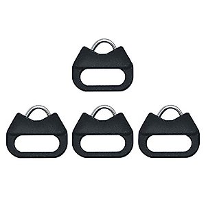 VKO Lug Ring Camera Strap Triangle Split Ring Hook Plastic Cap Compatible with All Brand D-SLR Rangefinder Mirrorless Camera W/Round Eyelet(2 Pair)