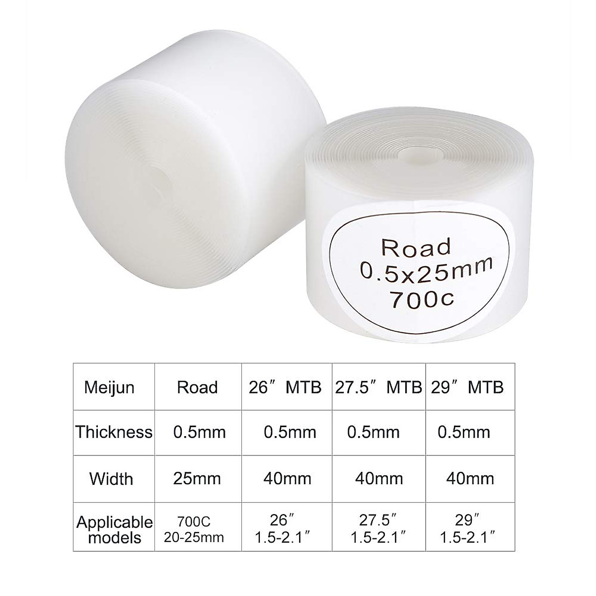 Dilwe Tire Liners, 2 Pcs Thick High Tensile Strength Bike Tire Tube Protectors Puncture Proof Belt for Most Mountain Road Bikes(700C)