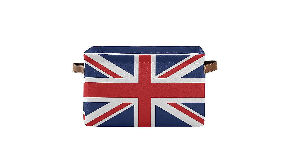 TropicalLife UK Flag Storage Bin - Foldable Canvas Organizer