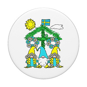 Midsummer Gnomes Tomte Nisse Maypole Midsommar Festival PopSockets Swappable PopGrip