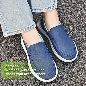 Women's Slip-On Shoes,Casual Orthopedic Walking Shoes for Plantar Fasciitis,Drop-in Heel Design, Cozy & Ultra-Soft Comfort Fit BX2303-M2-42