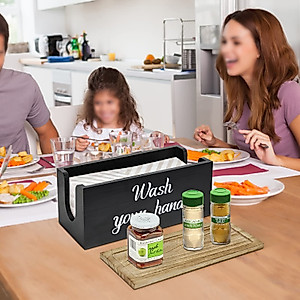 Solid Wood Paper Towel Dispenser Wall Mount, Commercial Paper Towel Holder with Lid Countertop, C-Fold, Z-Fold, Trifold Paper Towel Dispenser Hand Towel Holder for Bathroom and Kitchen