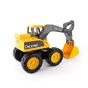 John Deere Sandbox Big Scoop Excavator Toy with Tilting Dump Bed - Construction Toys - Frustration Free Packaging FFP - 15 Inch