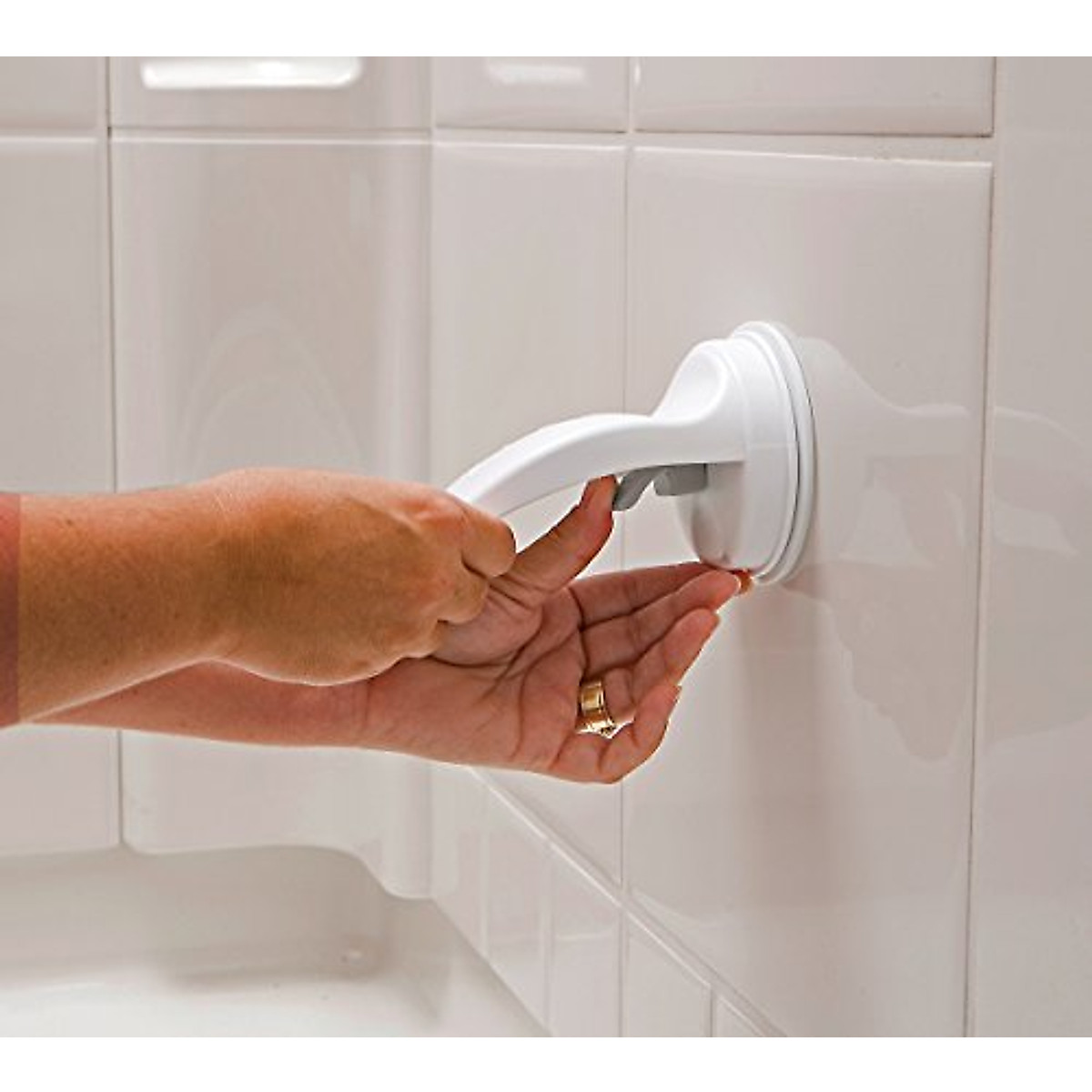 Safe-er-Grip Changing Lifestyles Shower Foot Rest, Non Slip Suction Cup Foot Rest Shower Shaving Leg Assist, Foot Stand for Shower, White