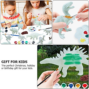 SEWACC 192 Pcs DIY Painted Animals Children Painting Supplies Kids Painting Supplies Children Painting Toy Painting Kit for Children Toys Hand Painting Graffiti Plastic White
