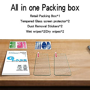 KATIN [2-Pack] For Samsung Galaxy A10e/A10E Tempered Glass Screen Protector No-Bubble, 9H Hardness, Easy to Install