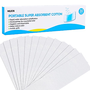 Portable Super Absorbent Cotton-Disposable Gelling Absorbent Pads,Leak-Proof, Odor Reducing,Fit Universal Potty Chair Liners Bags,Baby Travel Potty Bags and Toilet Training