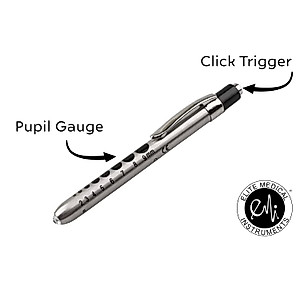 EMI Stainless Steel Diagnostic Pen Lights - Silver EPL-935 (2)