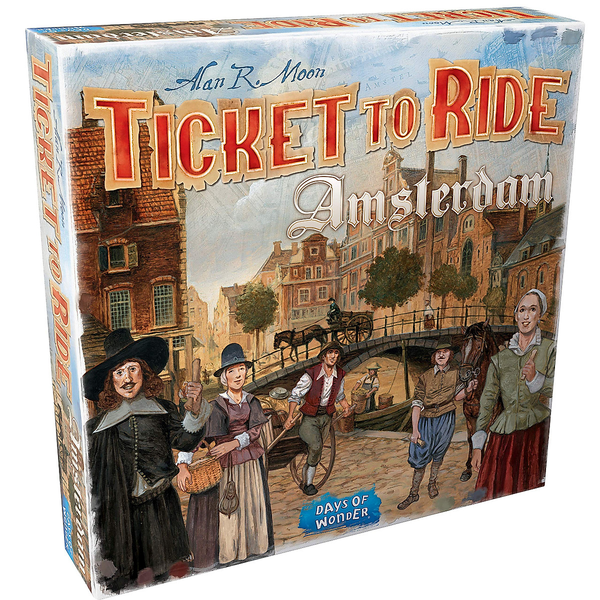 Ticket to Ride Amsterdam Board Game - Train Route-Building Strategy Game, Fun Family Game for Kids & Adults, Ages 8+, 2-4 Players, 10-15 Minute Playtime, Made by Days of Wonder