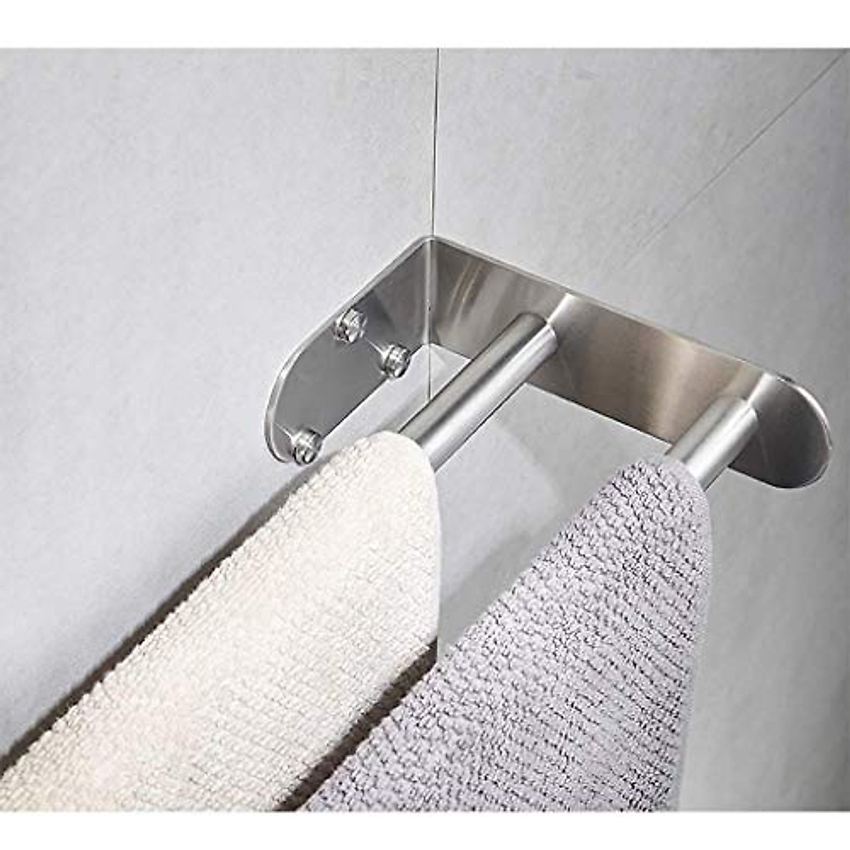 AFLHYJK Metal Wall Mount Towel Rack Holder and Organizer with Storage Shelf for Bathroom Organizing of Washcloths, Hand/Face or Bath Towels