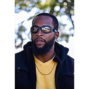 Global Vision Adventure Foldable & Padded Motorcycle Goggles Black Frame with Clear Lens