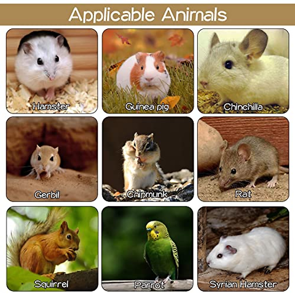 BNOSDM Wooden Hamster Cage Platform Set Wood Chinchilla Ledges and Platforms Rectangle L-Shaped Round Cage Accessories with Cooling Standing Board&Food Cup for Mouse Squirrel Gerbil Guinea Pig