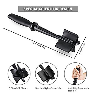 Meat Chopper for Ground Beef, Heat Resistant Meat Masher for Hamburger Meat, 5 Curved Blades Ground Beef Smasher, Nylon Meat Spatula Chopper, Non Stick Hamburger Chopper, Mix and Chop Kitchen Tool