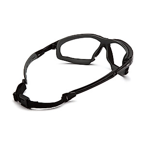 Pyramex Safety Products GB9410STM Isotope Safety Glasses, Clear H2MAX Anti-Fog Lens with Black Frame, Clear