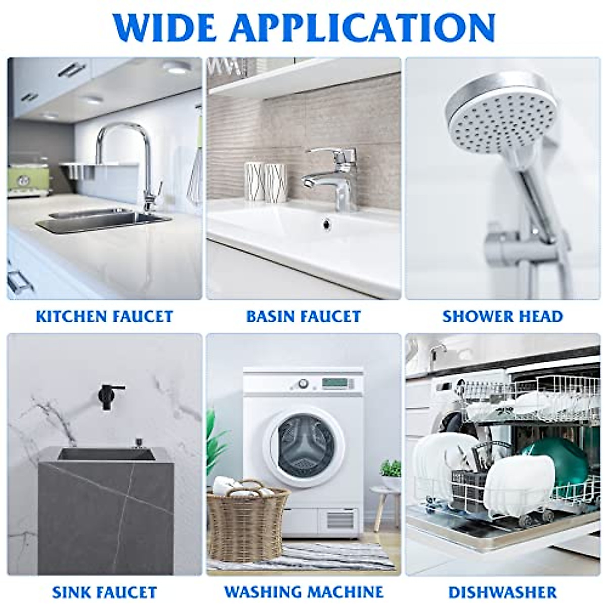 DOITOOL 2PCS Sink Faucet Diverter Valve With Aerator and Male Threaded Adapter,Faucet Adapter for Washing Machine Hose Attachment, Faucet Connector for Water Diversion