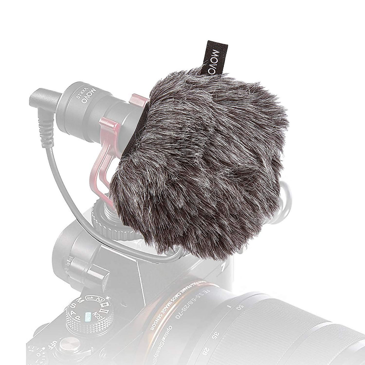 Movo WS-G9 Furry Outdoor Microphone Windscreen Muff for Portable Digital Recorders up to 3" X 1.5" (W x D) - Fits the Zoom H4n, H4n PRO, H5, H6, Tascam DR-40, DR-05, DR-07 and More (Dark Gray)