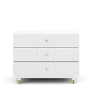 Little Seeds Aviary 3-Drawer Dresser with Gold Hardware, White