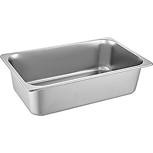WWDOLL Hotel Pan 6“ Deep Steam Table Pan Full Size 21 Quart Pack of 6 Stainless Steel Steam Table Pan
