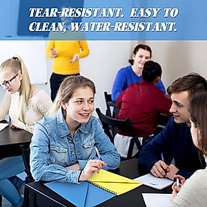 Henoyso 8 Pcs Multi Pocket Folders 8 Pocket Paper Folder Spiral Portfolio Spiral Binders Document Organizer Folio Letter Size Paper Folders for Office Business Document Papers Organizer