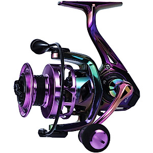 Sougayilang Fishing Reel, Colorful Ultralight Spinning Reels with Graphite Frame 6.0:1 High Speed, Over 39 lbs Carbon Drag for Saltwater or Freshwater Fishing- SC1000