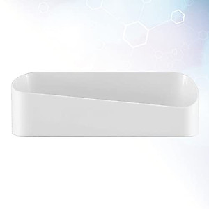 Cabilock Shower Shelves White Shower Free Room Shelf Organizer Basket Soap Shape for Adhesive Mounted Plastic Drill Geometric Kitchen Holder Bathroom Storage Wall Shampoo Caddy Rack Wall Hangings