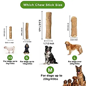 NEDUL Coffee Wood Dog Chew, Dog Chew Stick Toy, 100% Natural, Non Toxic, Safe (Medium)