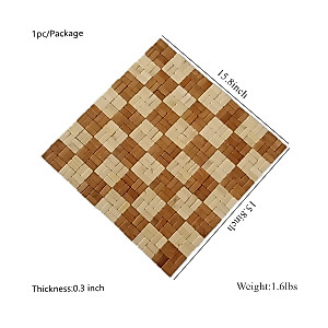 HJJKKH Bamboo Chair Seat Pad,Summer Office Chair Seat Cushion,Cooling Bamboo Car Seat Mat,Summer Breathable Car Seat Cover Cushion for Auto Supplies Office Chair and Home Sofa Pads (Lt.Beige)