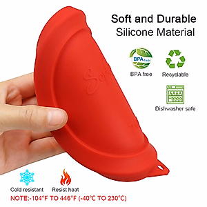 Sophico 2 Cup Round Silicone Storage Cover Lids Replacement for Anchor Hocking and Pyrex 7200-PC Glass Bowls (Container not Included) | Mix | 4 Pack