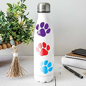 FashionTats Colored Paws Temporary Tattoo Multi Pack (50) | 5 Colors (10 of each) | Teacher Classroom Supplies | Skin-Safe | MADE IN USA | Removable