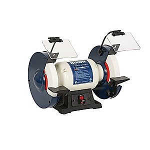 RIKON Professional Power Tools, 80-805, 8â€ Slow Speed Bench Grinder, Powerful Shop Table Tool, Perfect for Sharpening, With Anti-Vibration Rubber Feet