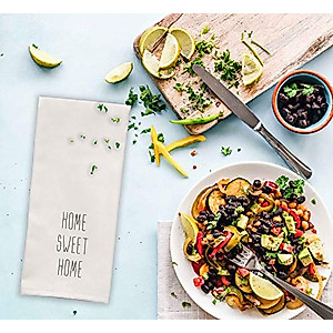 100% Polyester Kitchen Towels Set of 2 - Dish Towels 18" X 28" (Home Sweet Home and Bless This Home)