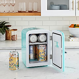 RCA RMIS129-BLUE Mini Retro 6 Can Beverage Refrigerator-Blue,0.14 cubic feet