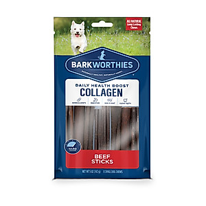 Barkworthies Chicken Wrapped Collagen Sticks Dog Treats, 6-Inch, 8-Count