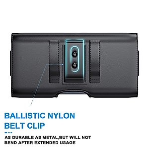 Stronden Holster for Samsung Galaxy S24+ Plus, S23+ Plus, S23 FE, S22 Plus, S22 FE, S21 Plus, S20 Plus, S21 FE, S20 FE, S10 Plus - Leather Belt Case with Belt Clip/Loop (Fits Slim Case Only)