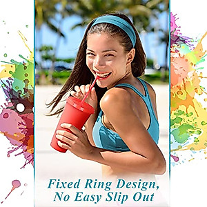 Honeydak Tumbler with Straw and Lid Bulk Water Bottle Iced Coffee Travel Mug Cup Reusable Plastic Cups for Parties Birthdays 24-27 oz (,)