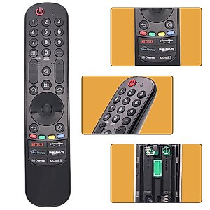 New Replacement MR21GA LG Magic Remote Control for LG Smart TV Remote with Pointer Function and Netflix Prime Video Disney+ LG Channels Buttonss [NO Voice Function]