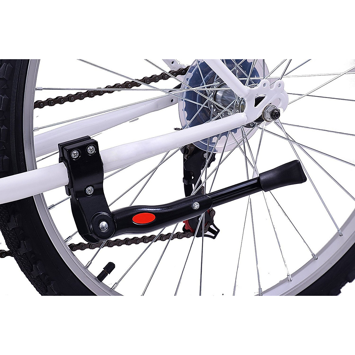 Yakamoz Adjustable Bike Kickstand - Durable Non-Slip Bicycle Kickstand Bike Stand for Road Mountain City Bikes - Black