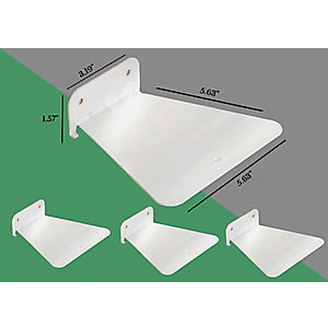 Geniori Invisible Floating Bookshelves Hidden Shelf, 40 lbs Heavy Duty, Book Organizers, Multipurpose Stainless Steel Wall Mounted Shelves Office Living room Bedroom Kitchen Bathroom Modern Home Decor