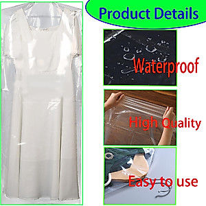 15 Pack (24 x 40 In) Plastic Clear Clothes Covers,Dry Cleaners Bags Hanging Clothing Covers Clear Garment Bags Hanging Dust-proof Clothing Protector Covers for Home Storage Clothing Stores & Travel.