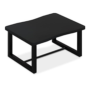 Itsst Wooden Step Stool with 500 Pounds, Wide Bed Step Stool for Adults，Black Wood Step Stool for Kitchen, Bedroom, Living Room, Bathroom