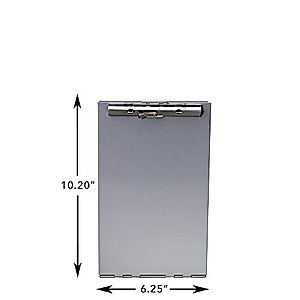 Saunders Silver Memo Size Aluminum Redi Rite Storage Clipboard with 1 Inch Storage Compartment and Self Locking Latch - Form Holder Perfect for Contractors, Truckers, and Office Use