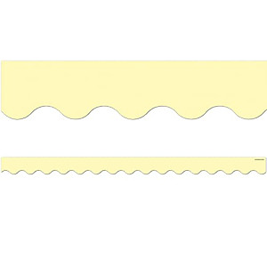 Teacher Created Resources Pastel Yellow Scalloped Border Trim