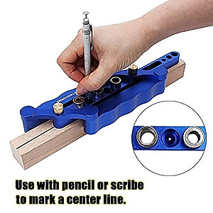 AUTOTOOLHOME Self Centering Doweling Jig Punch Locator Dowel Jig Kit 1/4 3/8 5/16inch Drill Guide Sleeve Tool for Woodworking Joinery