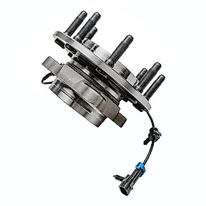 Detroit Axle - Front Wheel Bearing Hubs for Silverado Sierra 2500 3500 HD, Chevy GMC Suburban Yukon XL 2500 Hummer H2, Wheel Bearing and Hubs Assembly Set, Pair Hubs Replacement